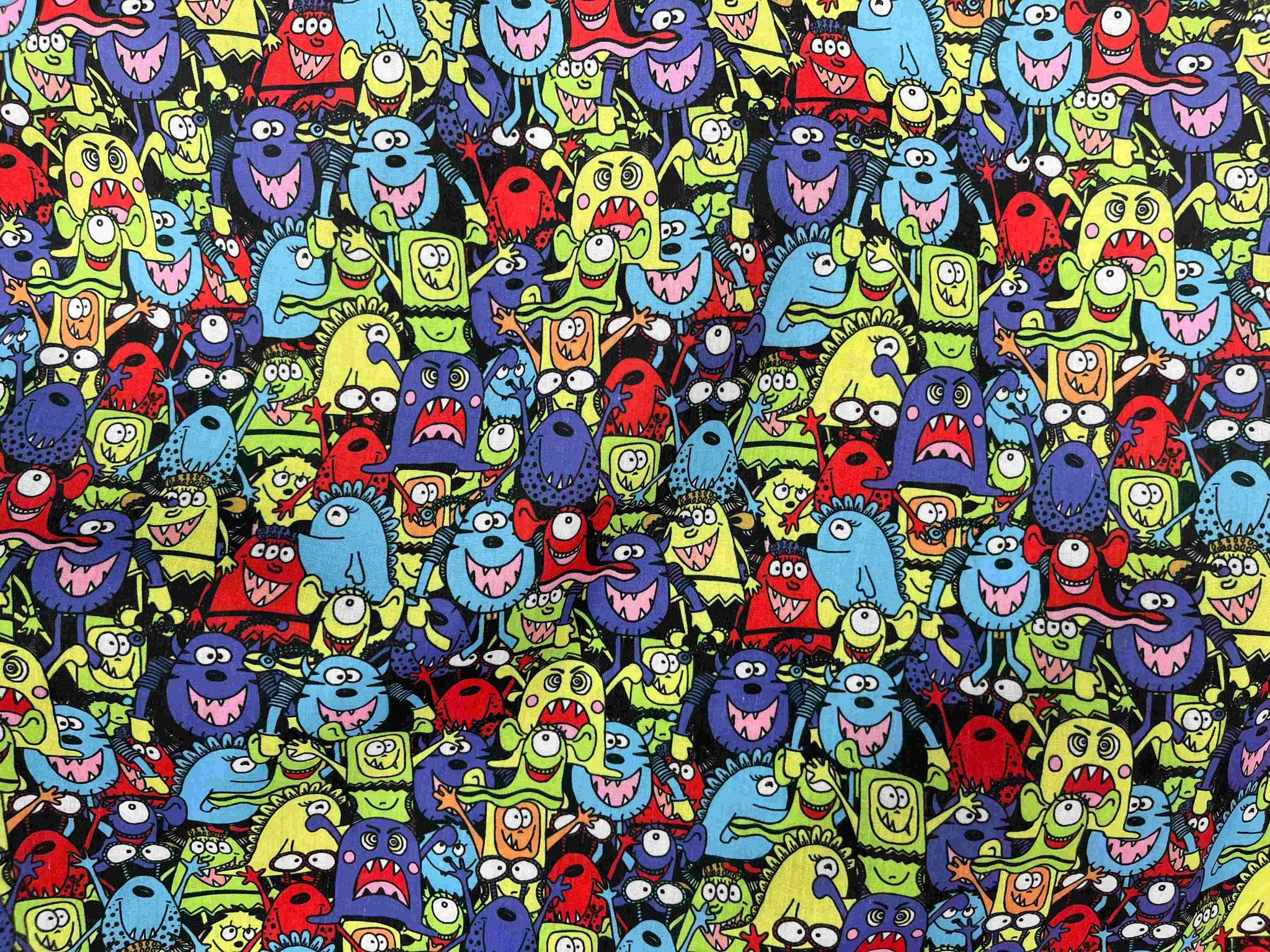 Monsters - Poly/Cotton Printed Fabric | Cheap Fabrics
