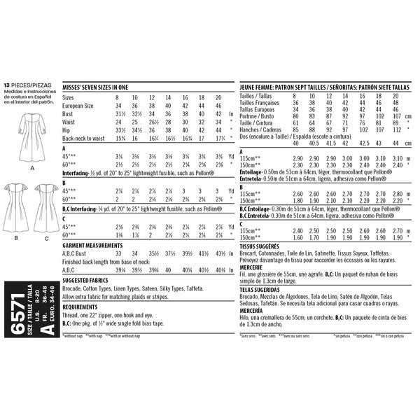 6571 New Look Pattern 6571 Misses' Dresses | Cheap Fabrics